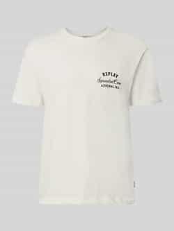 Replay T-Shirt mit Label-Print und Rundhalsausschnitt