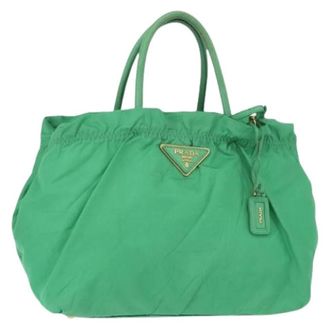 Prada Pre-owned Nylon Handtasche - - Pre-owned - Damen - Gr&uuml;n - ONE SIZE