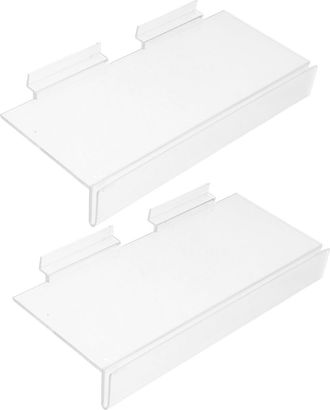 BESPORTBLE 2 Stück Transparentes Lamellenwandregal Schuhregal aus Verschleißfestem Material für Einzelhandelsgeschäfte Schuhpräsentation Ladendisplay