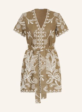 Mrs & Hugs Mrs & Hugs Kleid Mit Leinen gruen