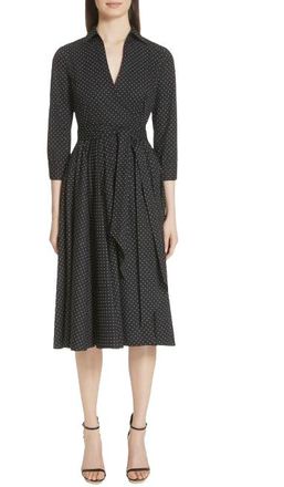 Michael Kors Black Polka Dot Wrap Front Dance Dress Size XXS