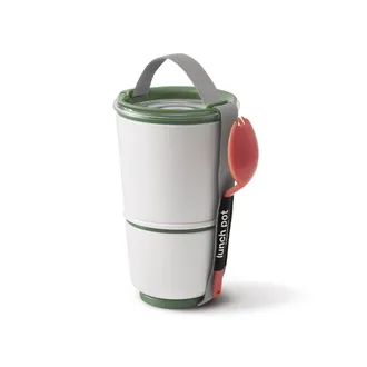 Black + Blum black+blum Lunch Becher - Olive, 300 ml; 550 ml Lunchbecher, Polypropylene/Tritan, wei&szlig;, One Size, 5