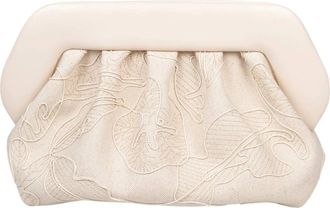 Themoir&egrave; Femme, Sacs, Blanc, Taille: ONE Size Embroidered Canvas Handbag