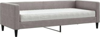 vidaXL Tagesbett mit Matratze Taupe 80x200 cm Stoff Vidaxl