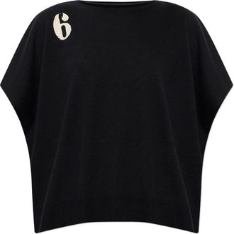 Maison Margiela Femme, Blouses et Chemises, Noir, Taille: 40 FR Haut oversize avec logo imprim&eacute;