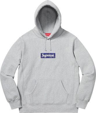 SUPREME hoodie à logo - Gris
