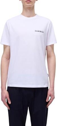 Napapijri Homme, T-Shirt à Manches Courtes Seril, Blanc, S