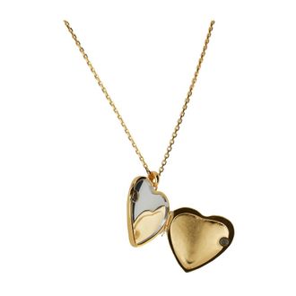 Pucci Femme, Accessoires, Jaune, Taille: ONE Size Heart Mirror Pendant Necklace