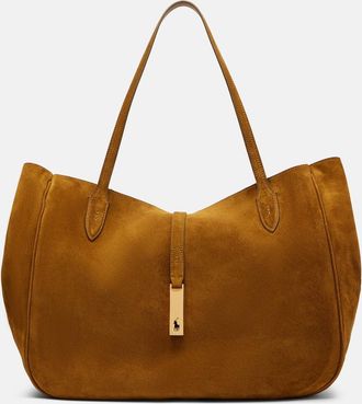 Polo Ralph Lauren Tote Bag aus Veloursleder