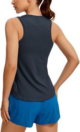 CRZ YOGA Débardeur Léger pour Femme Dos Nageur sans Manches Hauts Dentraînement Chemises de Course Athlétiques True Navy 40