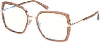 Tom Ford unisex, Accessoires, Brun, Taille: 55 MM Lunettes de Soleil Noires Chic