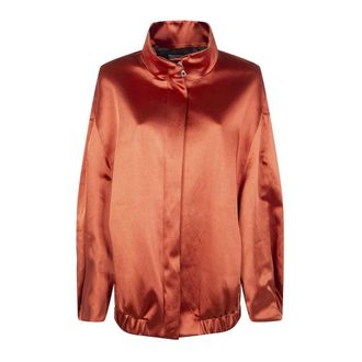 Dries Van Noten Satin Bomberjacke - - Jackets - Damen - Orange - XS