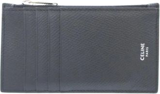 Celine Porte-cartes Pre-owned - Femme - Pre-owned - Bleu - Taille: ONE Size
