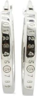 Maison Margiela Femme, Accessoires, Gris, Taille: ONE Size Numeric Hoop Earrings
