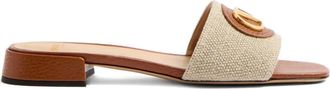Valentino Garavani mules &agrave; d&eacute;tail VLogo Signature 20 mm - Tons neutres