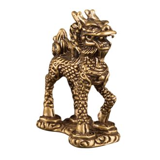 Valiclud Kylin Figur Messing Skulptur Gl&uuml;cksbringer Tischdekoration Langlebig f&uuml;r Zuhause B&uuml;ro Auto