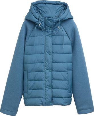 Tom Tailor Damen 1046595 Cape Jacke mit Scuba, 38224-Real Teal Blue, S