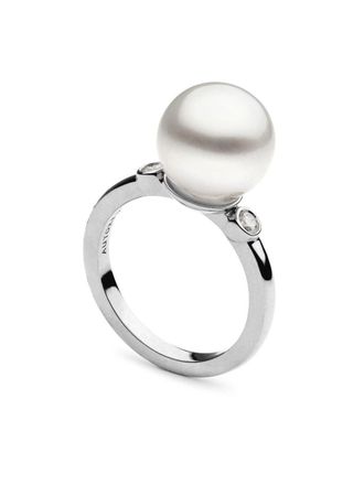 Autore Moda boucles doreilles Allegra South Sea Pearl en or blanc 9ct - Argent