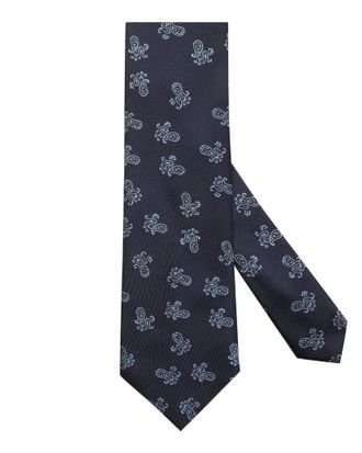 Blick. Seidenkrawatte mit floralem Print in