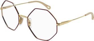 Chlo&eacute; unisex, Accessoires, Jaune, Taille: 53 MM Geometric-frame Lunettes