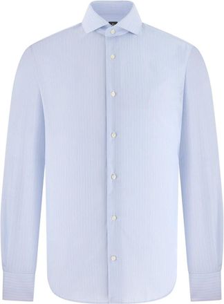 Boggi Milano Homme, Chemises, Bleu, Taille: 4XL Chemise ray&eacute;e en coton Ultimate Non-Iron Slim Fit