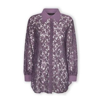 Elena Miro Spitzenbluse - - Blouses & Shirts - Damen - Lila - 7XL