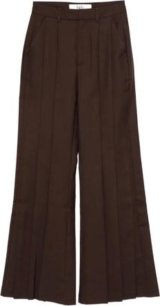 S&eacute;fr Femme, Pantalons, Brun, Taille: 38 FR Wide Pantalons