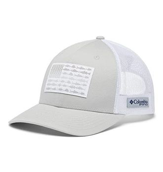 Columbia PFG Fish Flag Mesh Snap Back Capuchon, Gris Clair/Blanc, Taille Unique Mixte