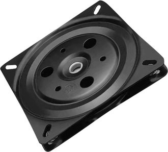 Garneck Schwarze Drehbare Möbelplatte aus Metall Stark Quadratische Drehplatte Stabile Basis für Barhocker Stühle und Sofas Sitzdrehfunktion Langlebiges Zubeh