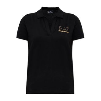 Emporio Armani Emporio Armani Ea7, Femme, Tops, Noir, Taille: 40 FR Polo Evolution