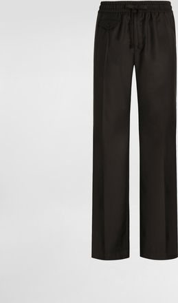 Dolce & Gabbana Wool Twill Jogging Trousers - Mann Hosen Und Shorts Schwarz 48