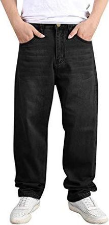 Generic Jean Homme Regular Pantalon Jeans Jeans Baggy Taille Plus pour Homme, Coupe Large et Taille Haute, Jeans Droits Stretch pour Un Confort Quotidien