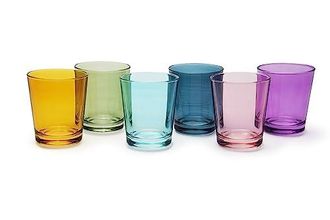 Excelsa Portofino Vintage Set 6 Verres, Multicolor, 30 Cl., Verre souffl&eacute;