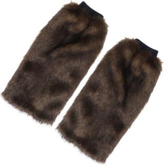 BESPORTBLE Leg Warmer Fausse Fourrure Marron Couvre Chaud et Doux pour Femmes et Accessoire Hiver Confortable et