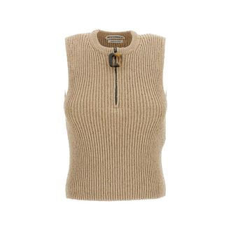 J.W.Anderson Ribbed-knit Quarter-zip Top