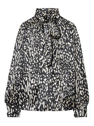 Nili Lotan Janese Bluse aus Seide - Schwarz