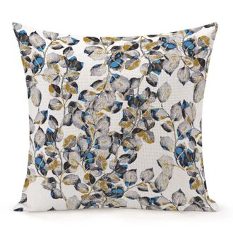 Generic Sofakissenh&uuml;llen Aquarell Gold Blau Bunt Sofakissenbez&uuml;ge Fashion Pillow Cases Maschinenwaschbar Cushion Covers for Bett Gartenstuhl Esszimmer 45X45Cm