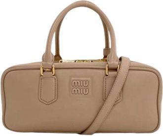 Miu Miu Sac &agrave; main doccasion - Femme - Pre-owned - Beige - Taille: ONE Size