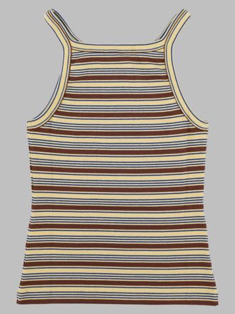 Fendi Striped Cotton Tank Top - Multicolor