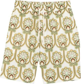 Dr&ocirc;le de Monsieur Homme, Shorts, Multicolore, Taille: M Short Tapisserie Florale Lin