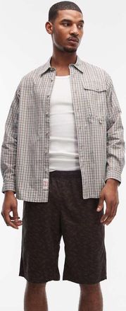 Gramicci Swell - Short d&eacute;contract&eacute; &agrave; imprim&eacute; feuilles - Marron-Brown