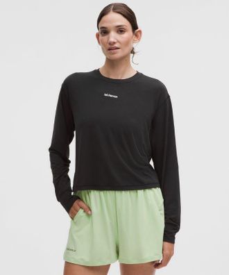 lululemon Haut dentraînement manches longues en jersey Wordmark pour Femmes - Taille 10