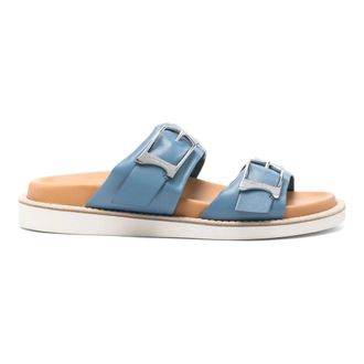 Santoni Offene flache Sandalen - - Shoes - Damen - Blau - 36 EU