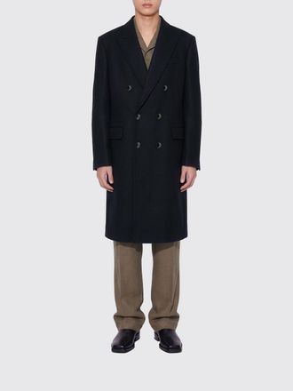 Giorgio Armani Long manteau crois&eacute; en laine vierge et cachemire