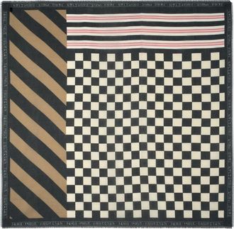 Jean Paul Gaultier patchwork cotton scarf - Schwarz