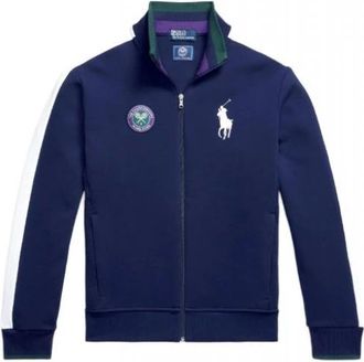 Ralph Lauren Homme, Sweatshirts et sweats &agrave; capuche, Bleu, Taille: M Veste de ramasseur de balles de Wimbledon