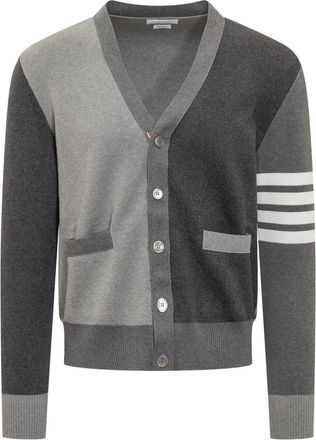 Thom Browne cardigan à col v - Gris