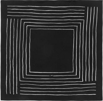 Arket Bedrucktes Seidentuch -Schwarz