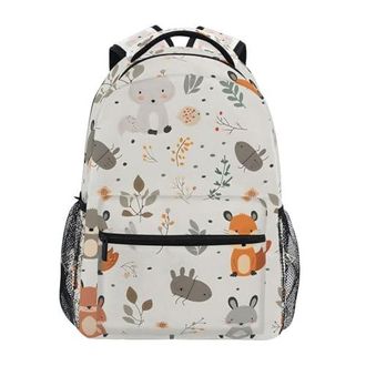 Generic Renards Animaux Gris Sacs D&Eacute;cole Antivol Sacs A Dos L&eacute;ger Sac &Agrave; Dos Pour V&eacute;lo Sport Femme 29X40Cm