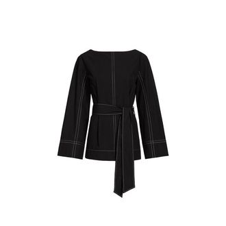 Topshop Chemisier ceintur&eacute; en coton
